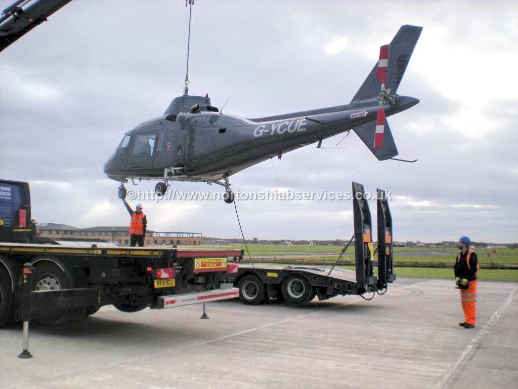 Helicopter Transportation Blackpool Airport Lorry Mounted Cranes